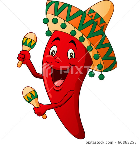 anthropomorphic, cartoon, chile - Stock Illustration [60865255] - PIXTA