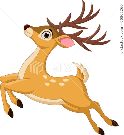 buck, cartoon, deer - Stock Illustration [60865260] - PIXTA