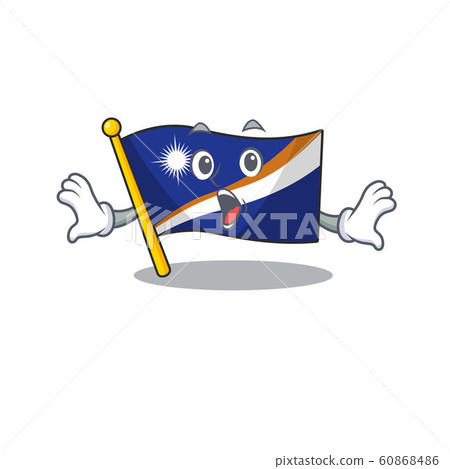 Flag marshall island Scroll Surprised gesture... - Stock Illustration ...