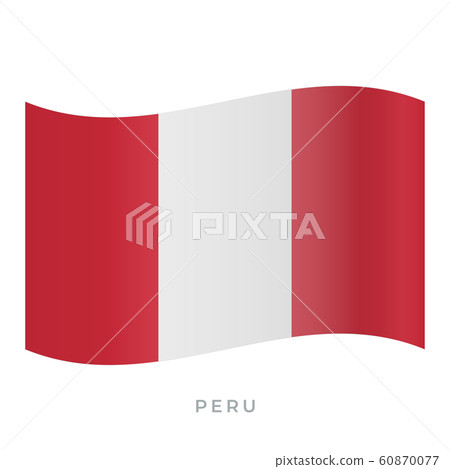 Peru waving flag vector icon. Vector... - Stock Illustration [60870077 ...