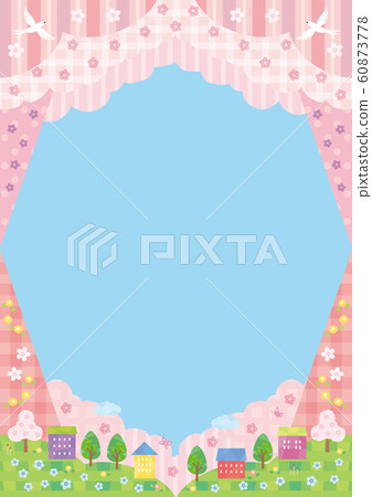 Spring background frame material 4-3 - Stock Illustration [60873778 ...