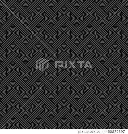 Twisted striped lines vector seamless pattern. - Stock Illustration ...