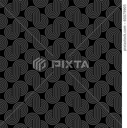Twisted striped lines vector seamless pattern. - Stock Illustration ...