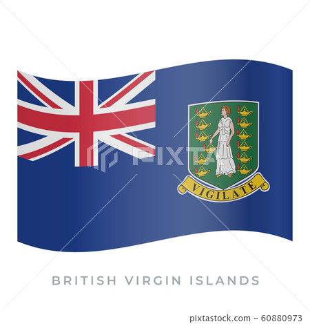 British Virgin Islands waving flag vector icon.... - Stock Illustration ...