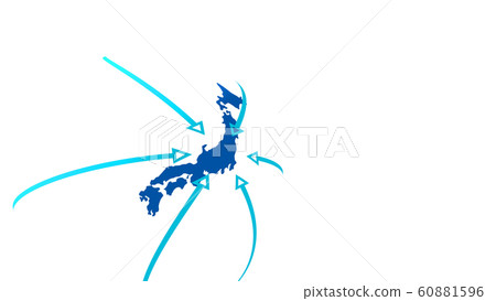 Arrow image heading to Japan - Stock Illustration [60881596] - PIXTA