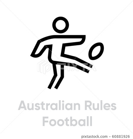 Australian Rules Football sport icons - Stock Illustration [60881926 ...