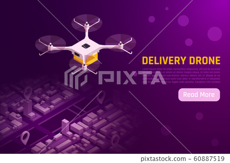 Isometric Automated Delivery Background - Stock Illustration [60887519 ...