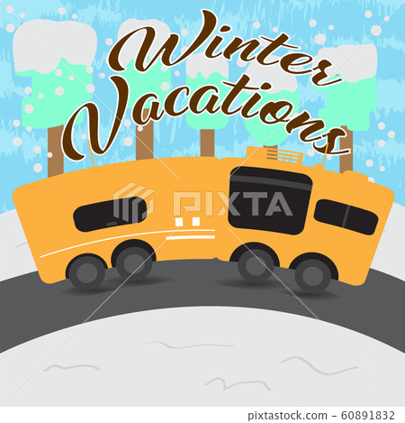 Winter vacation poster - Stock Illustration [60891832] - PIXTA