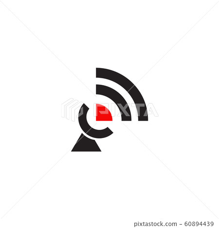 Signal wave icon logo design vector illustration - Stock Illustration ...