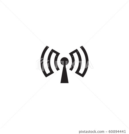 Signal wave icon logo design vector illustration - Stock Illustration ...