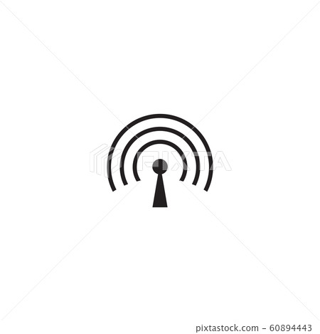 Signal wave icon logo design vector illustration - Stock Illustration ...