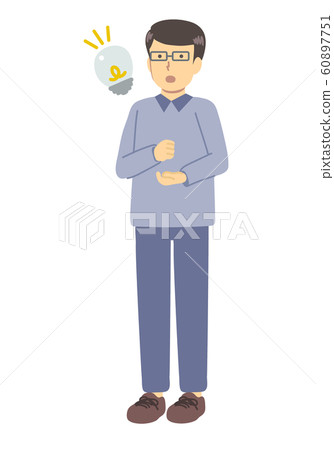 Inspired man - Stock Illustration [60897751] - PIXTA