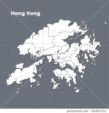 Vector map Hong Kong region China template-插圖素材 [60903332] - PIXTA圖庫