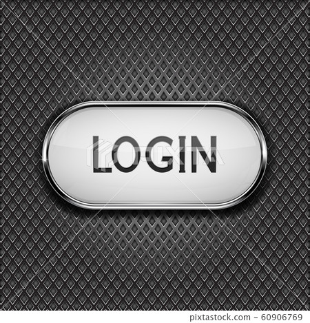 Login button on metal perforated background - Stock Illustration ...