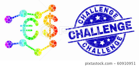 Vector Rainbow Colored Dotted Financial Trends... - Stock Illustration ...
