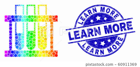 Vector Rainbow Colored Pixelated Chemical Test... - Stock Illustration ...