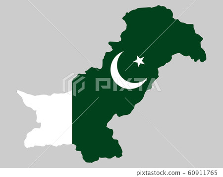 Pakistan Map flag Vector illustration Eps 10 - Stock Illustration ...