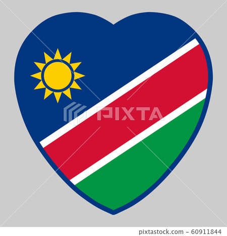 Namibia Flag In Heart Shape Vector illustration - Stock Illustration ...