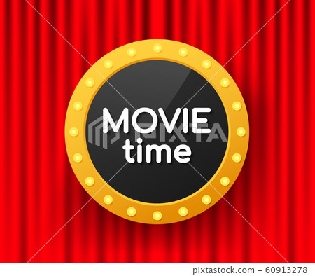 Movie time poster. Cinema banner. Vector stock - Stock Illustration ...