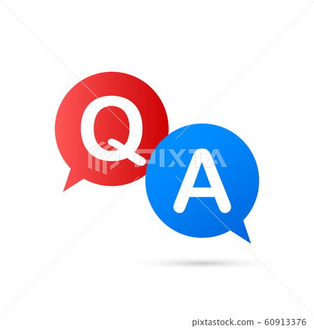 Question and Answer Bubble Chat on white - Stock Illustration [60913376 ...