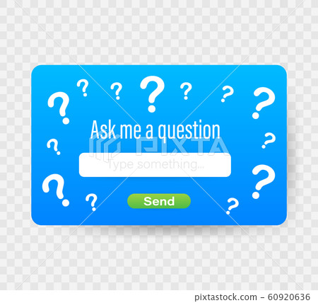 Ask me a question User interface design. Vector - Stock Illustration ...