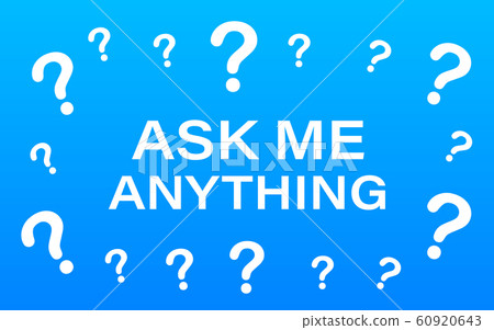 Ask me anything. Lettering for your blog, for - Stock Illustration ...