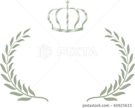 Laurel wide horizontal crown commendation... - Stock Illustration ...