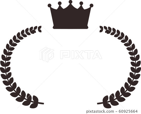 Laurel wide horizontal crown commendation... - Stock Illustration ...