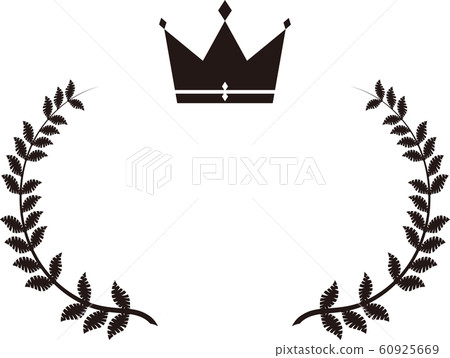 Laurel wide horizontal crown commendation... - Stock Illustration ...