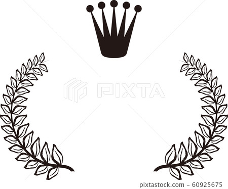 Laurel wide horizontal crown commendation... - Stock Illustration ...