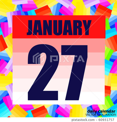 January 27 icon. For planning important day.... - Stock Illustration ...
