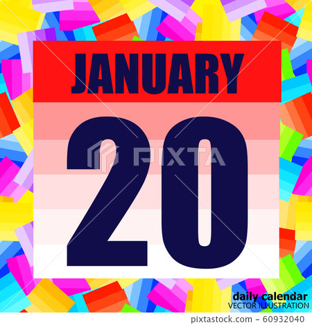 January 20 icon. For planning important day.... - Stock Illustration ...