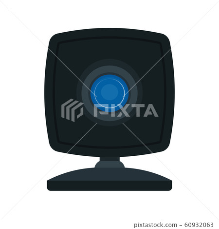Web camera front view vector icon digital - Stock Illustration ...