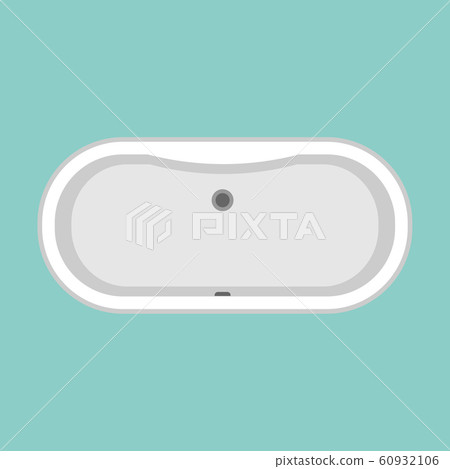 Bathtub bathroom vector icon top view design. - Stock Illustration ...