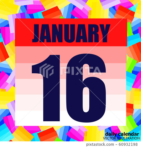 January 16 icon. For planning important day.... - Stock Illustration ...