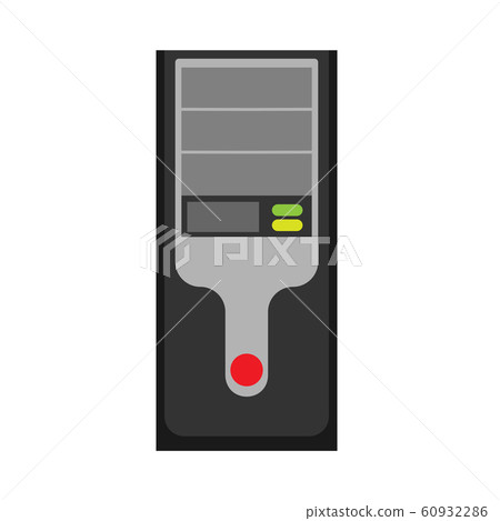 PC case vector icon computer tower equipment - Stock Illustration ...