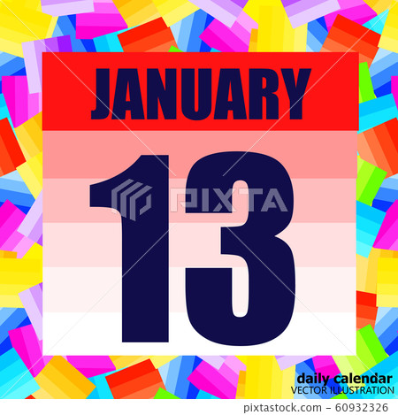 January 13 icon. For planning important day.... - Stock Illustration ...