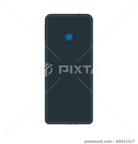 Smartphone back view vector icon device. Mobile - Stock Illustration ...