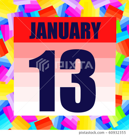 January 13 icon. For planning important day.... - Stock Illustration ...