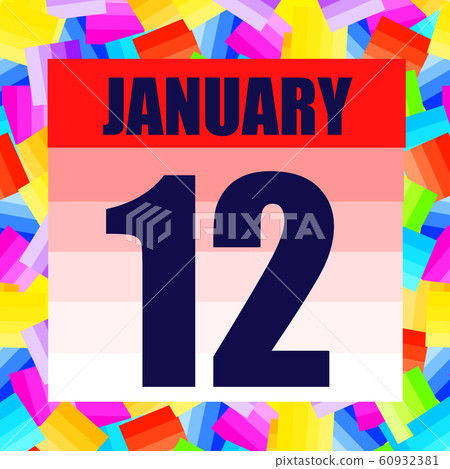January 12 icon. For planning important day.... - Stock Illustration ...