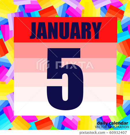 January 5 icon. For planning important day.... - Stock Illustration ...