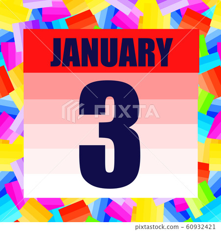 January 3 icon. For planning important day.... - Stock Illustration ...