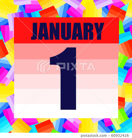 January 1 icon. For planning important day.... - Stock Illustration ...