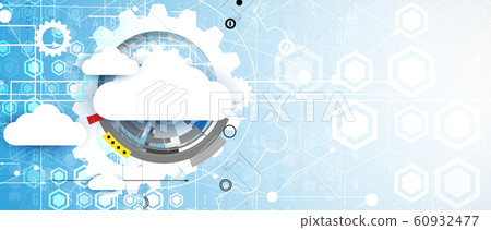 Cloud technology. Integrated digital web concept - Stock Illustration ...