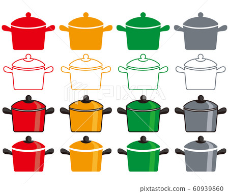 Pot kitchen one-handed pot - Stock Illustration [60939860] - PIXTA