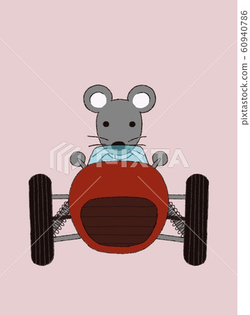 Rat & Racing Car @ Red - Stock Illustration [60940786] - PIXTA