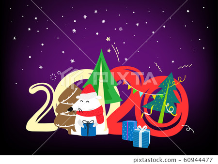 2020 new year cartoon concept. Vector artistic - Stock Illustration ...