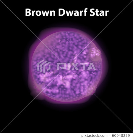 Brown dwarf star in dark space background - Stock Illustration ...