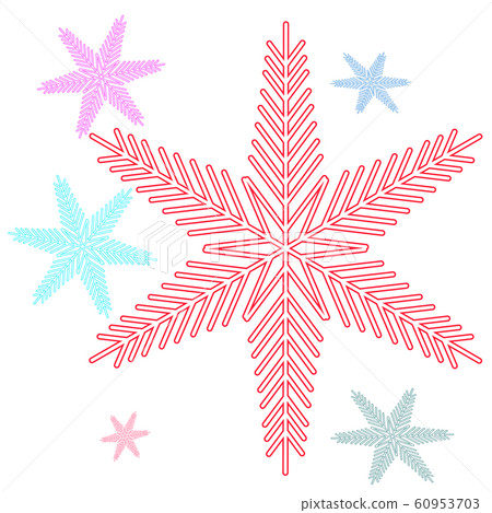 Six multicolored bright, motley Christmas, - Stock Illustration ...