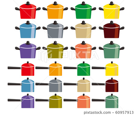 Pot kitchen one-handed pot - Stock Illustration [60957913] - PIXTA